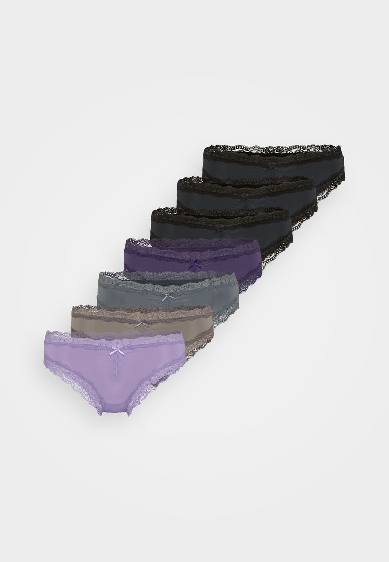 Anna Field 7 PACK POLY LACE BRAZILLIAN - Briefs - black/grey/purple ...