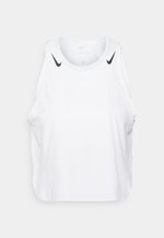 Nike Performance CROP TANK - Topper - white/black/hvit - Zalando.no