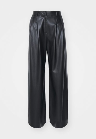 BOSS SAMELI - Nahkatakki - black/musta - Zalando.fi