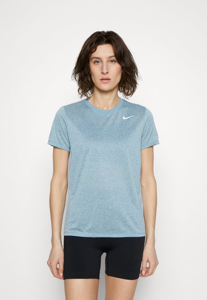 Nike Performance Tee Sport T Shirt Noise Aqua Pure Heather White