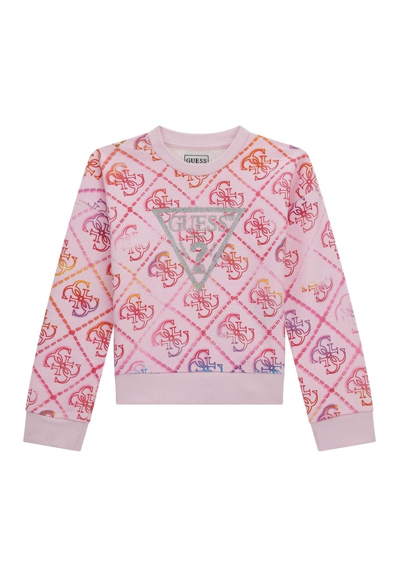 Guess MIT ALLOVER-4G LOGO - Sweater - mehrfarbe rose/roze - Zalando.be