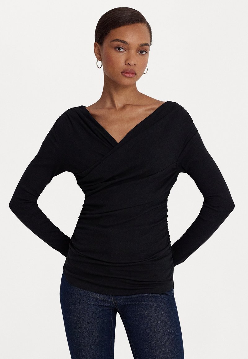 Lauren Ralph Lauren BILLAY LONG SLEEVE - Long sleeved top - black ...