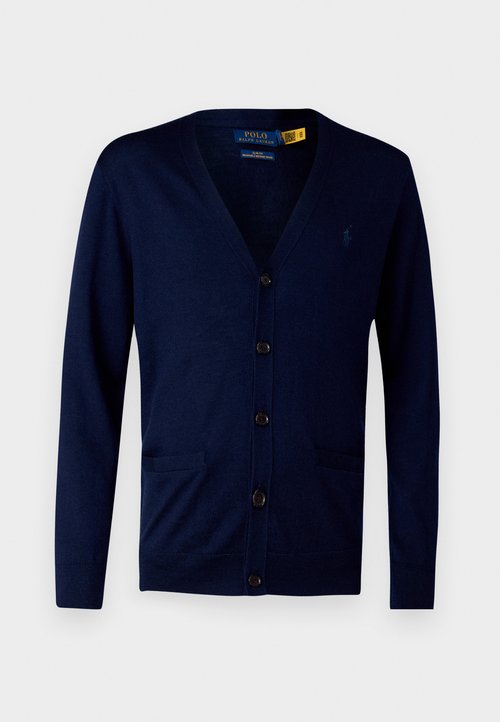 Polo Ralph Lauren V-NECK - Cardigan - hunter navy/mørkeblå - Zalando.no