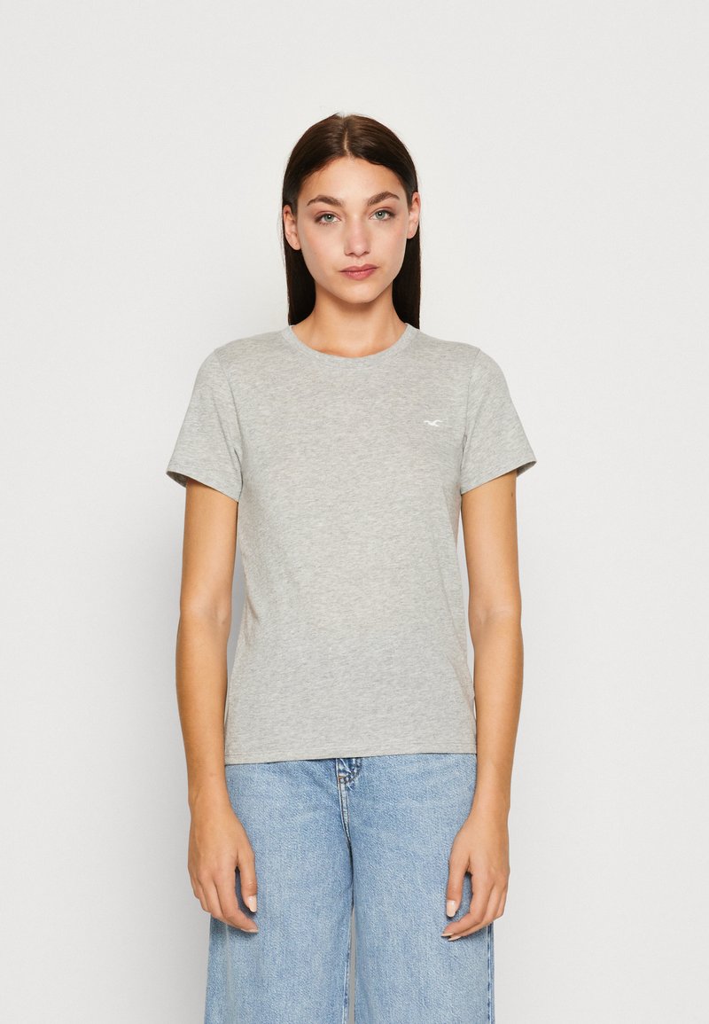 Hollister Co. EMEA ICON VINTAGE CREW TEE - T-Shirt basic - heather grey ...