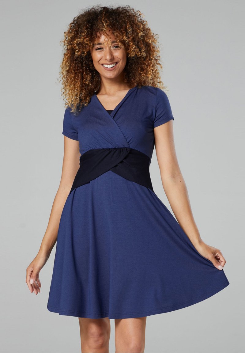 Chelsea Clark Jersey dress - blue grey black/blue-grey - Zalando