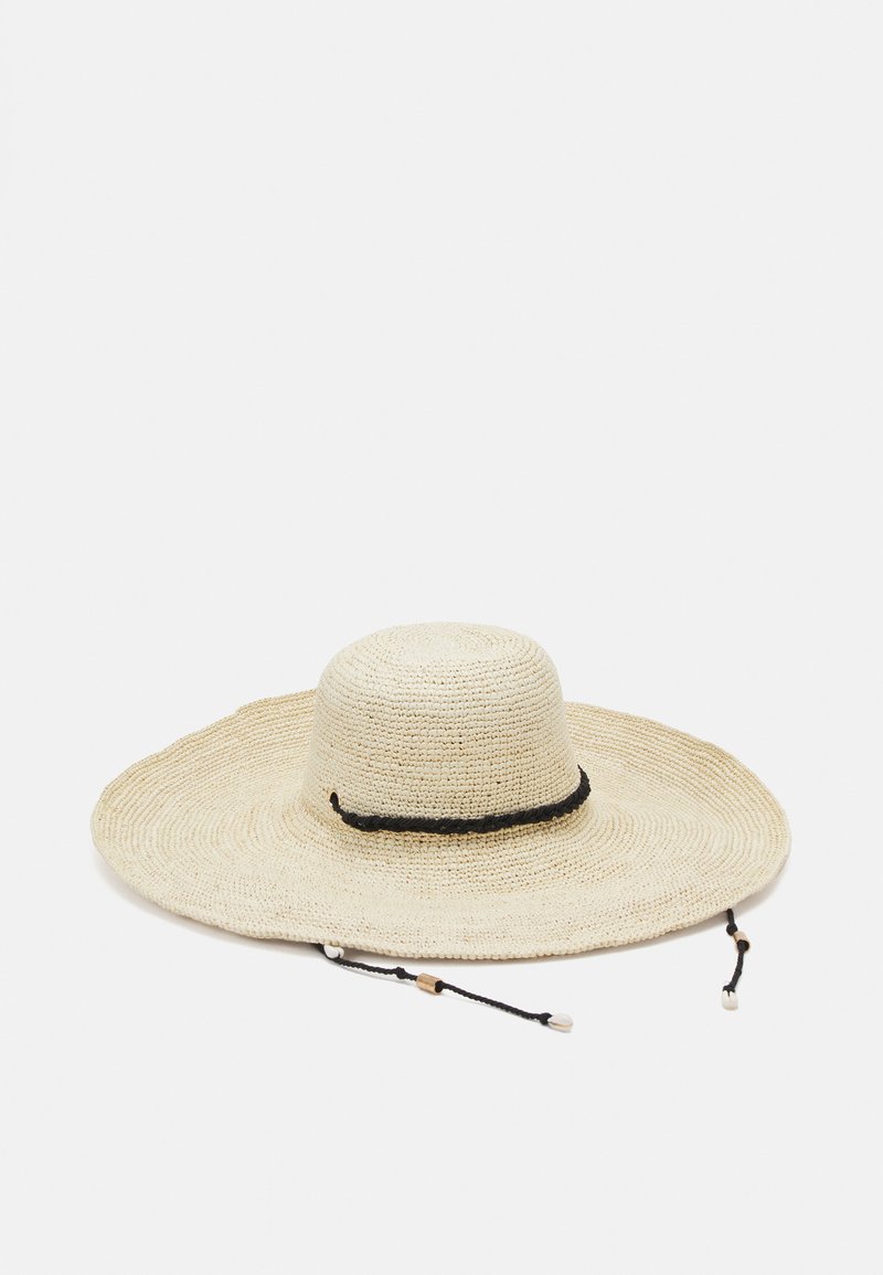 Sensi Studio LADY CROCHET HAT EXTRA LONG BRIM - Hat - natural/black ...