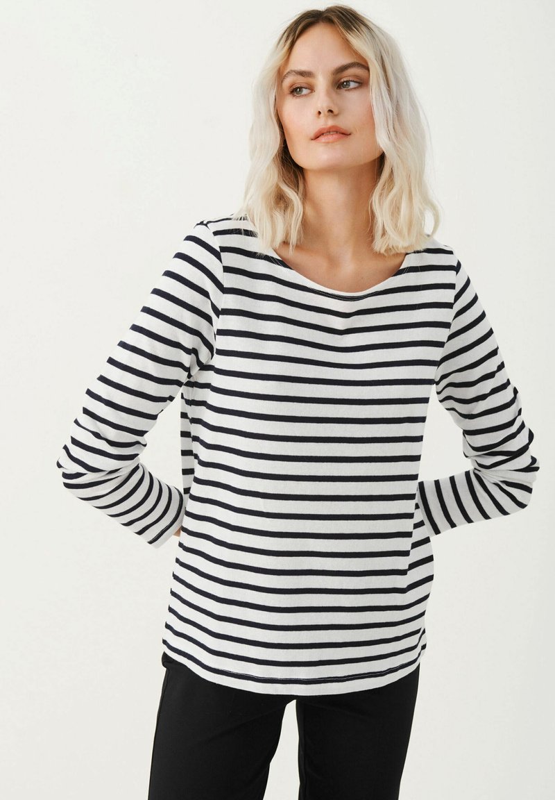 Part Two VINKA - Langærmet T-shirt - dark navy stripe/offwhite - Zalando.dk