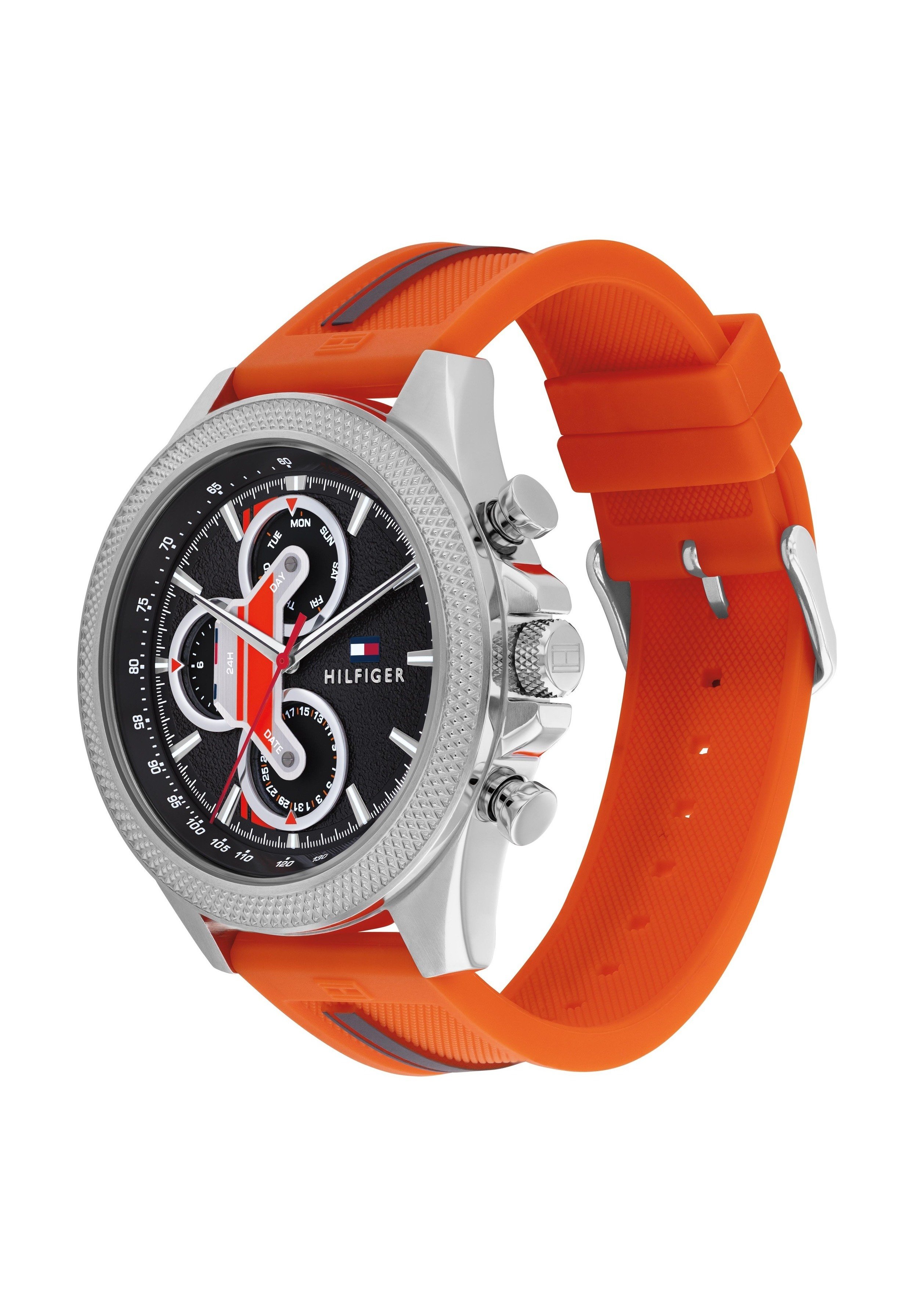Tommy Hilfiger Chronograph orange grau silber silber grau orange Zalando