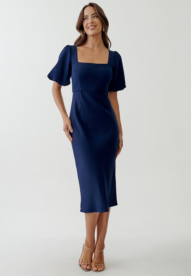 TUSSAH SONDRA MIDI - Robe fourreau - navy blue/bleu marine - ZALANDO.BE
