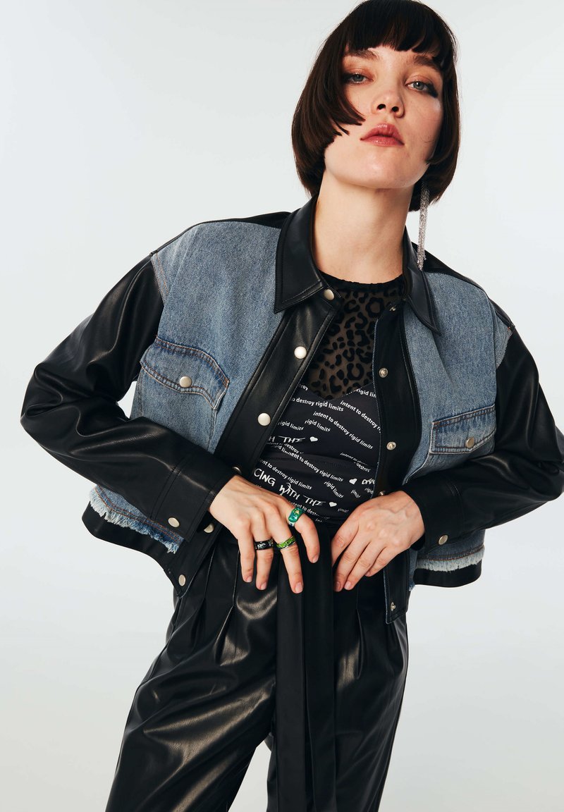 Twist DENIM MIX - Jacka i konstläder - black/svart - Zalando.se