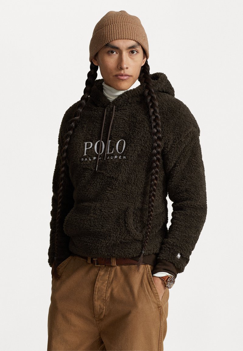 Polo Ralph Lauren LONG SLEEVE - Jersey con capucha - dark beech/marrón ...