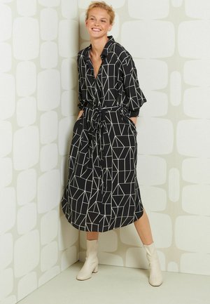 Next JERSEY SHORT SLEEVE MINI SHIRT DRESS - Vestido ligero - black ...