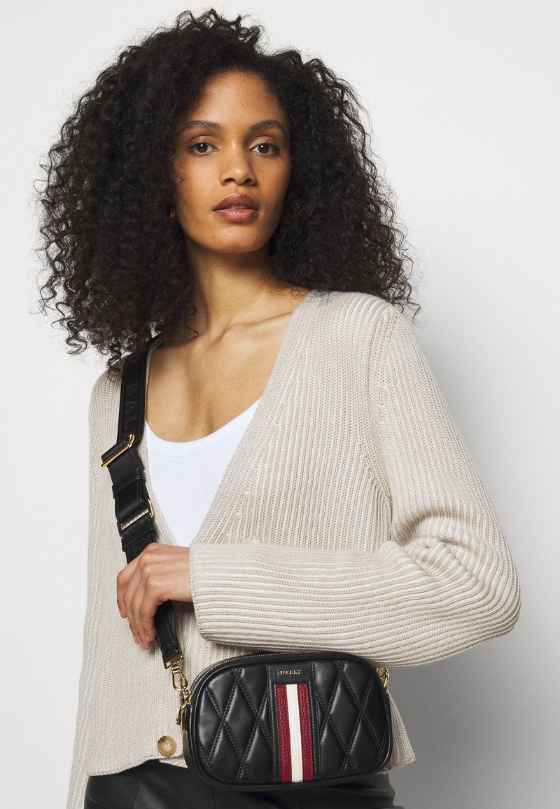 Bally DIAMOND CASUAL MINI BAG - Handbag - black/redbone/black - Zalando ...