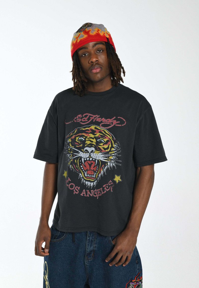Ed Hardy TIGER VINTAGE - T-shirts print - washed black/sort - Zalando.dk