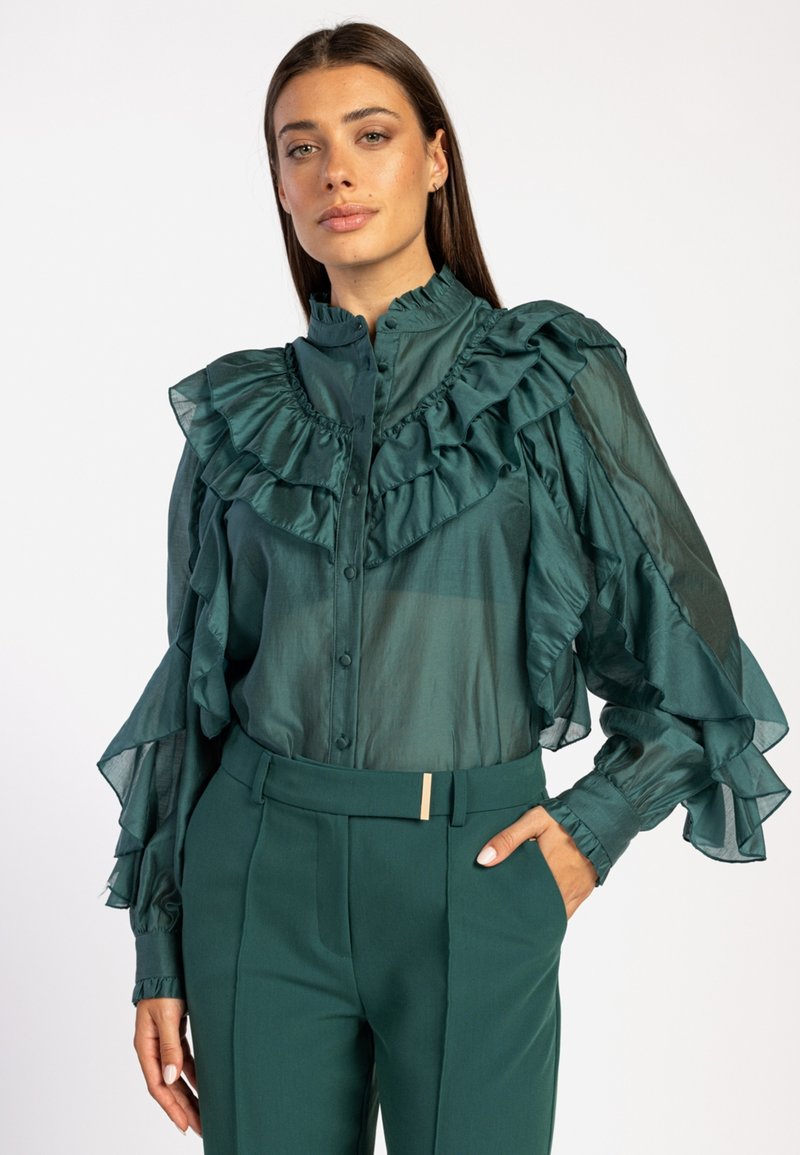 Aaiko DARIA TEN - Button-down blouse - light sea/green - Zalando