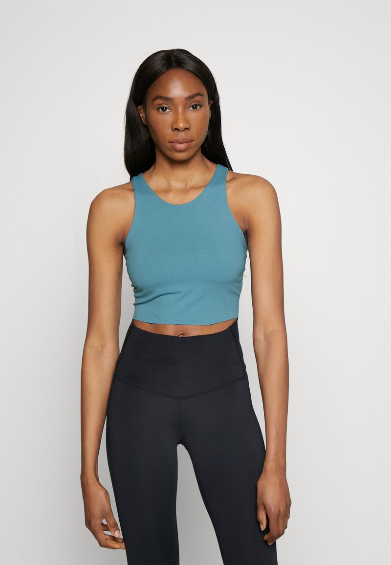 Nike Performance LUXE CROP TANK - Top - noise aqua/blue - Zalando