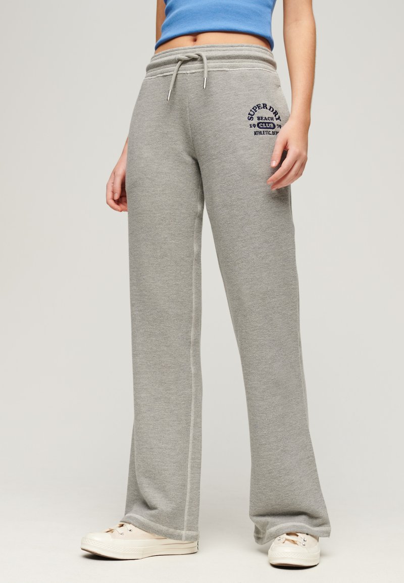 Superdry FLARE - Tracksuit bottoms - grey marl/dark grey - Zalando.ie