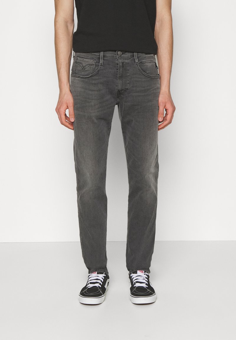 Replay ANBASS HYPERFLEX - Jeans slim fit - dark grey/grigio denim ...