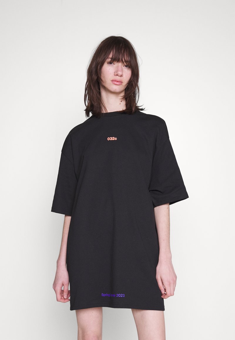 032c GROSSE FREIHEIT OVERSIZED T-SHIRT DRESS - Robe en jersey - black ...