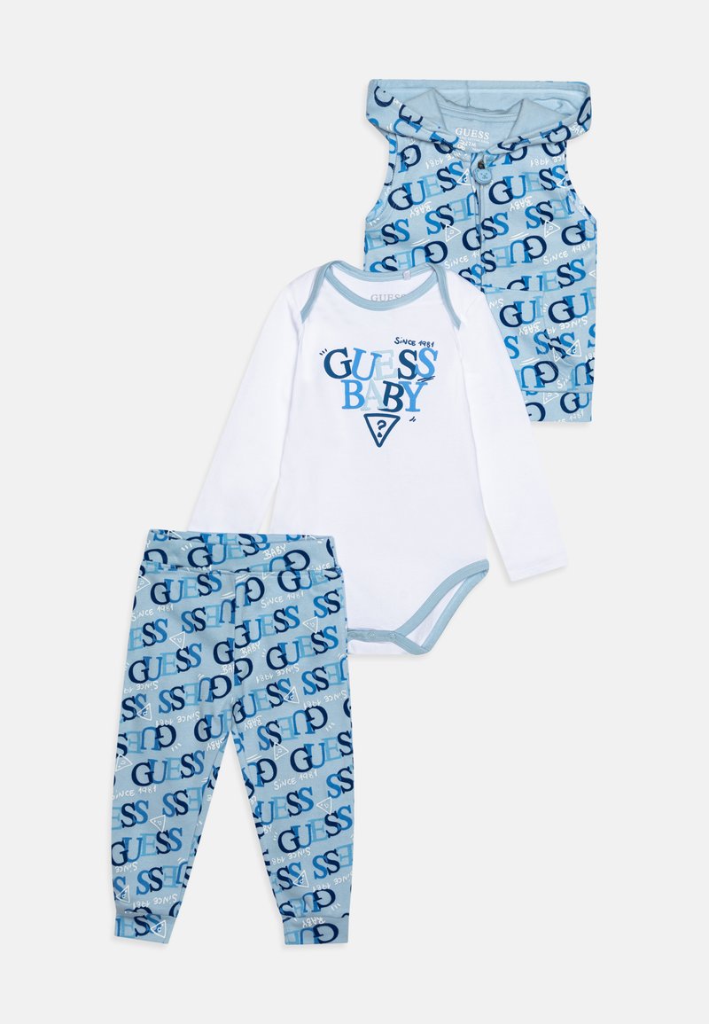 Guess Newborn Hooded Set Stoffhose Blue Blau Zalando At