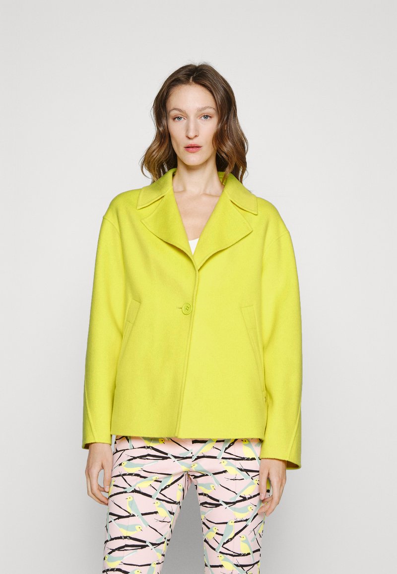 Marc Cain Classic coat - soft lemon/yellow - Zalando