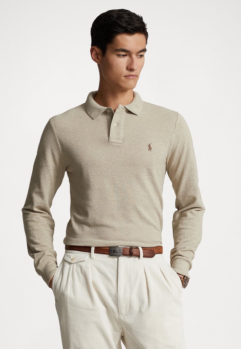 Polo Ralph Lauren CUSTOM SLIM FIT - Poloshirt - tuscan beige heather ...