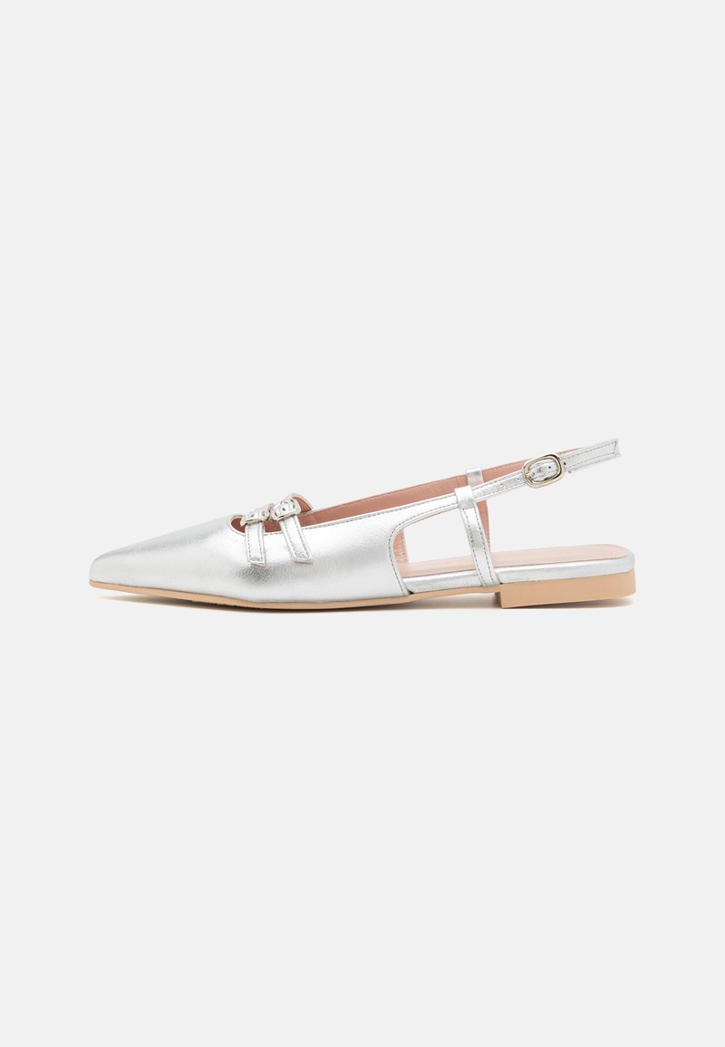 Pretty Ballerinas YVETTE - Sling-Ballerina - metallic silver ...