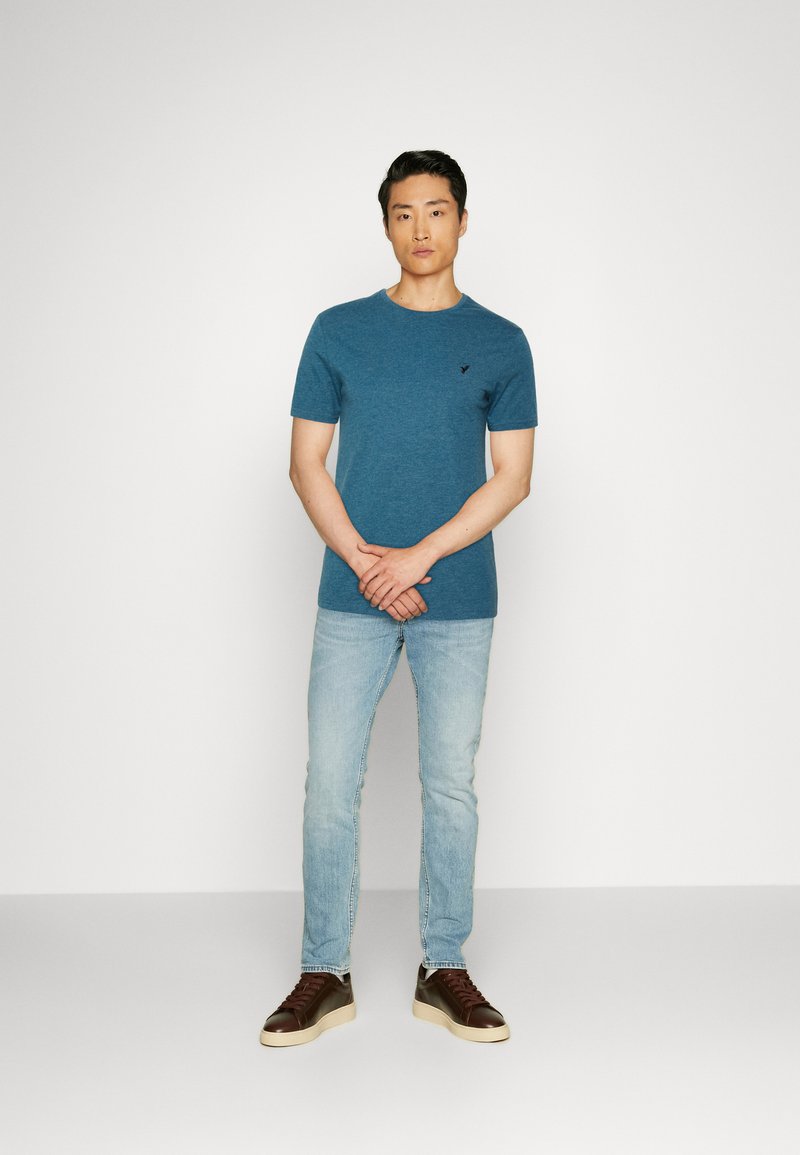 Pier One 5 PACK - T-Shirt basic - mottled blue/light green/off-white/blau-meliert - Zalando.de