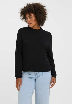 Nümph NUDAYA NOOS - Strickpullover - caviar/schwarz - Zalando.ch