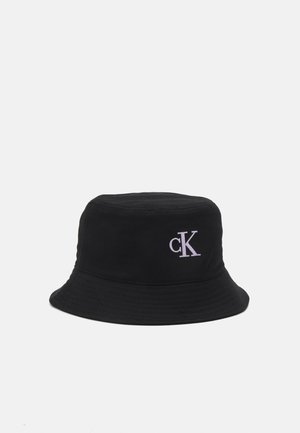 Calvin Klein EMBROIDERY REV BUCKET UNISEX - Hut - black/stony beige ...