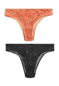 Next EXTRA HIGH LEG KNICKERS 2 PACK - String - orange/schwarz - Zalando.de