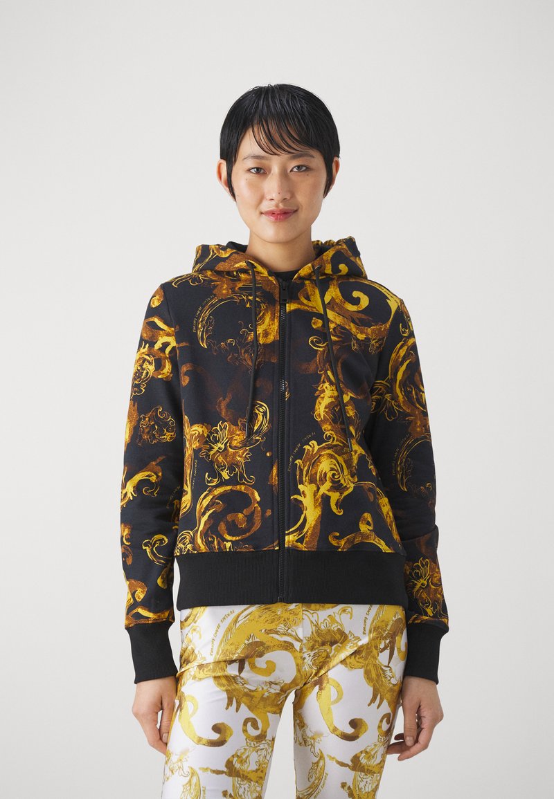 Versace Jeans Couture Zip-up sweatshirt - black/gold/black - Zalando.co.uk