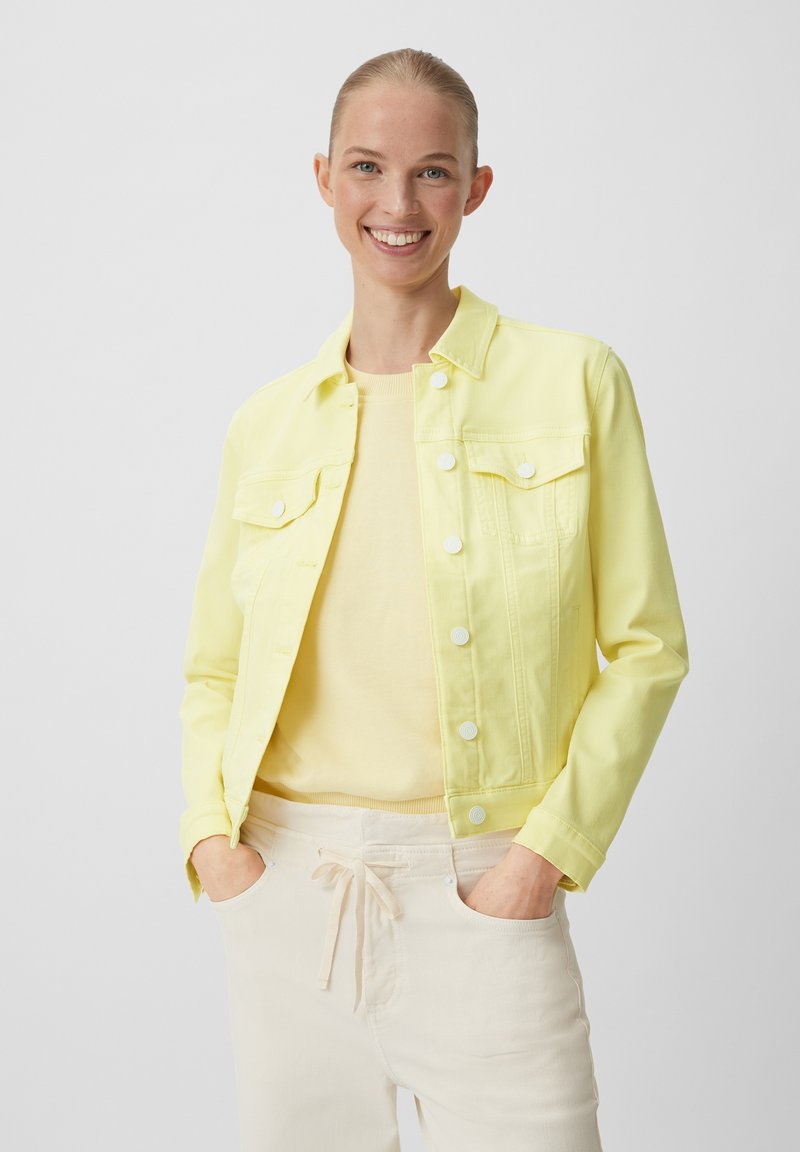 comma casual identity Veste en jean - helles zitrone/jaune clair ...