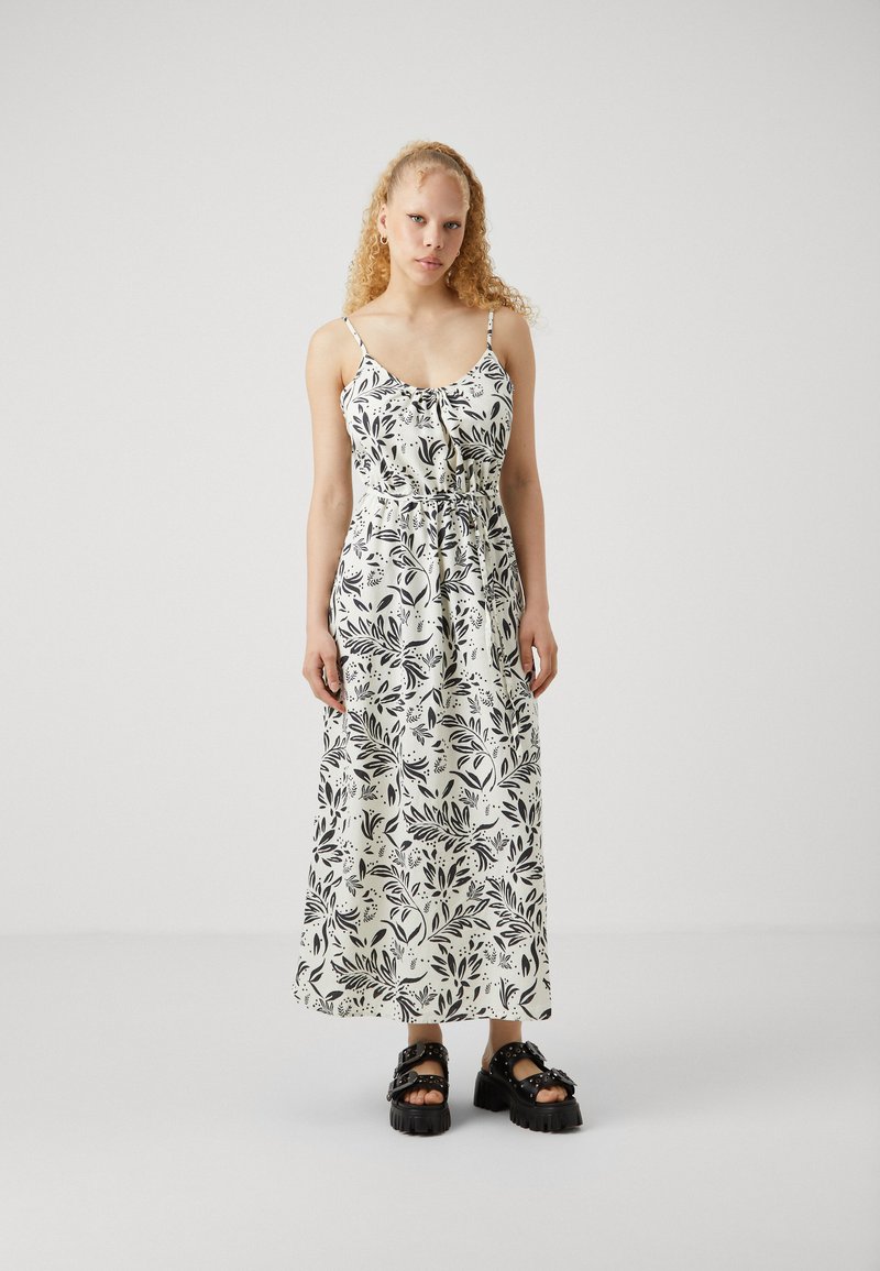 VILA VIJILA SINGLET DRESS - Maxi dress - egret/black beauty/beige - Zalando