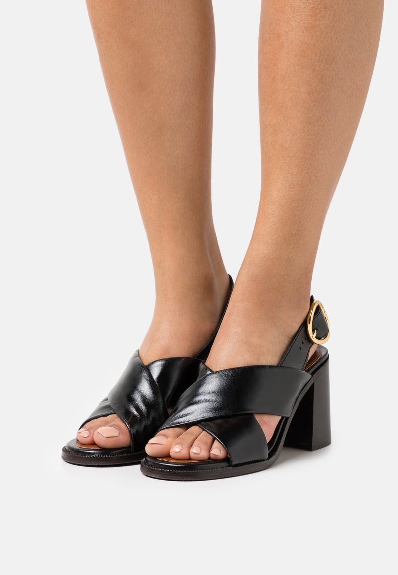 See by Chloé LYNA NEW - Sandali z visoko peto - black/črna - Zalando.si
