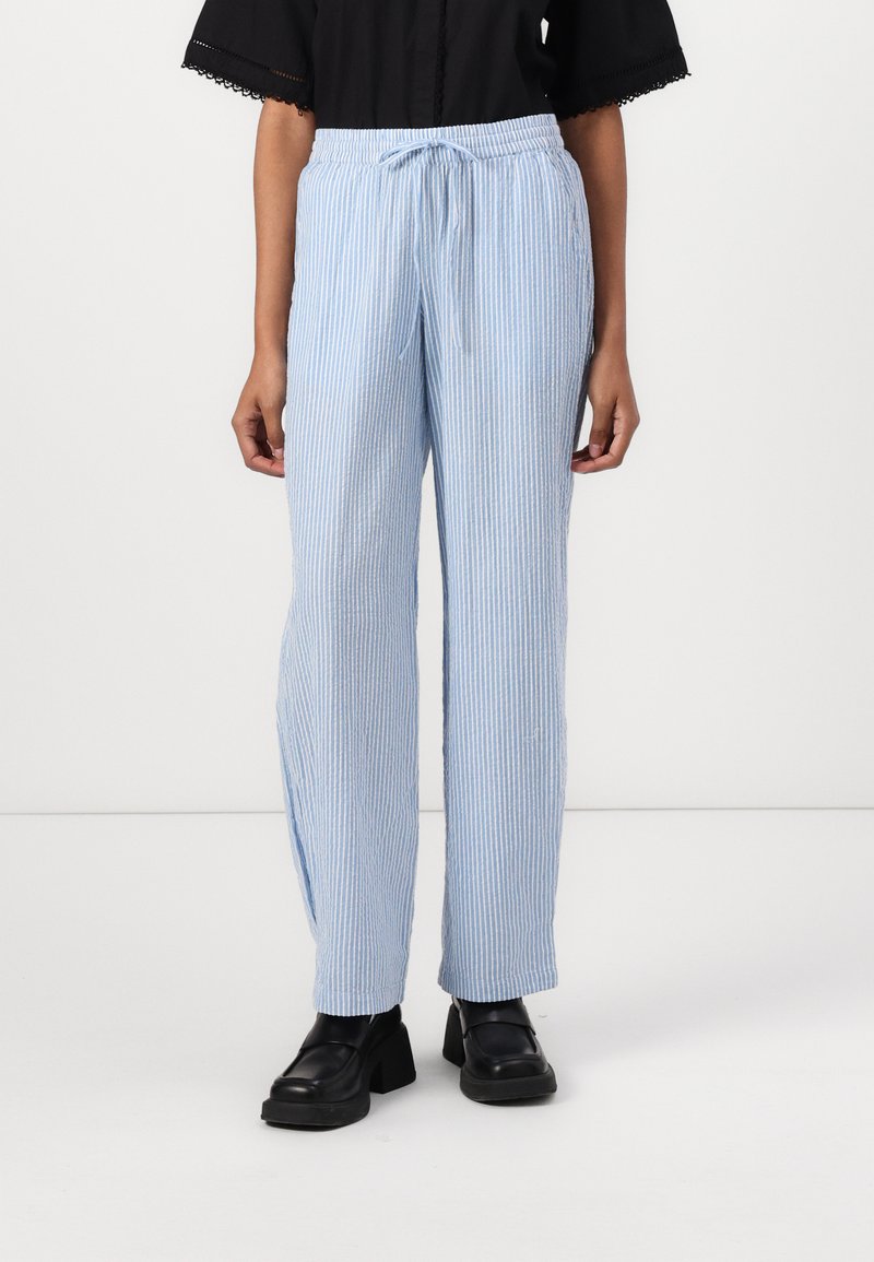 JJXX JXWINDY SEERSUCKER BARREL PANT - Pantaloni - blue/albastru deschis ...