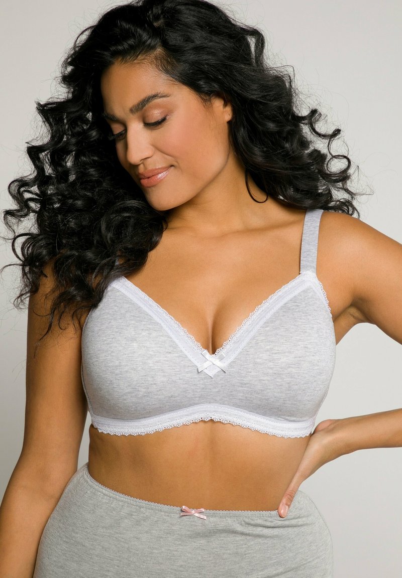 Ulla Popken Triangel BH - light gray/hellgrau - Zalando.ch