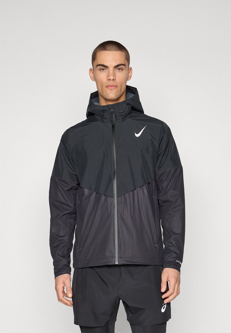 Nike Performance Running jacket - black/summit white/black - Zalando.co.uk