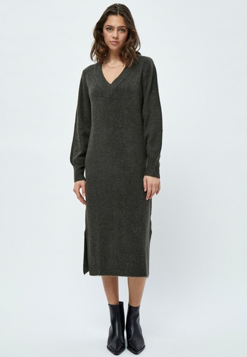 PEPPERCORN PCALIAH - Vestido de punto - beluga green melange/gris ...