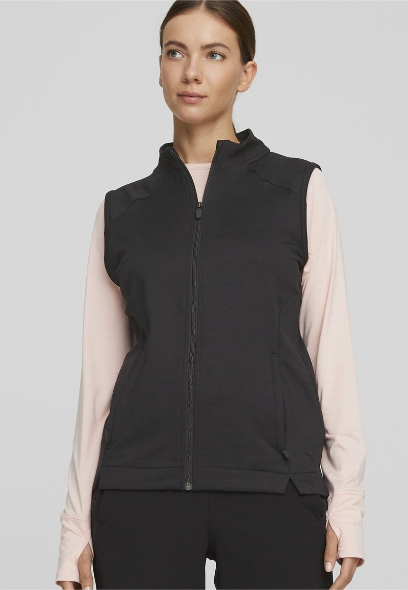 Puma GOLF MIT DURCHGEHENDEM REISSVERSCHLUSS - Chaleco - black heather/negro - Zalando.es