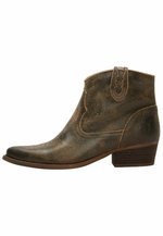 Felmini WEST - Cowboy/biker ankle boot - tobacco/grey - Zalando