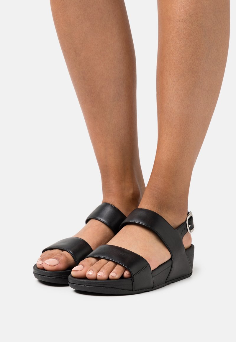 FitFlop LULU BACK STRAP - Sandalen met sleehak - all black/zwart - Zalando.be