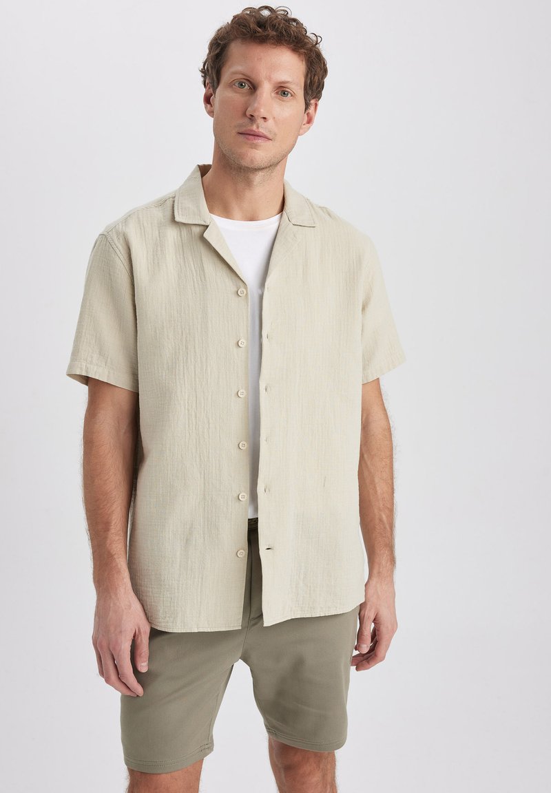 DeFacto REGULAR FIT - Hemd - beige/stein - Zalando.de