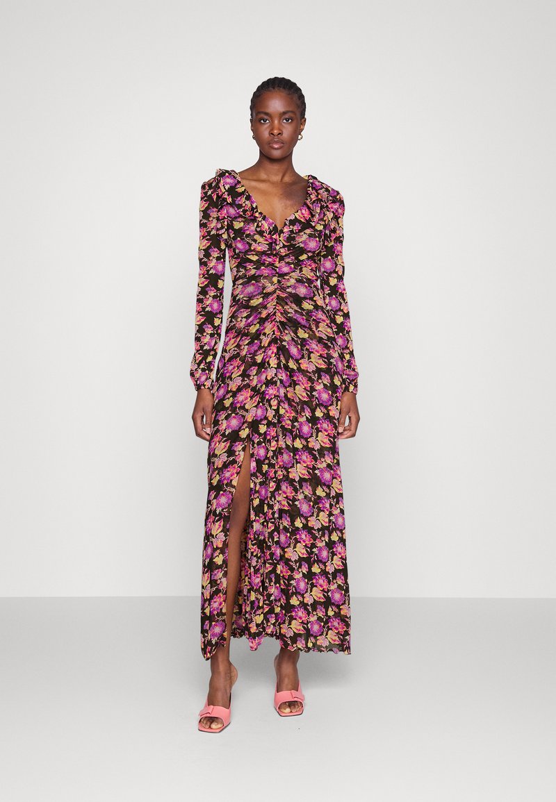 Diane von Furstenberg SEAN DRESS - Maxiklänning - black/flerfärgad ...