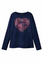 Desigual SEQUIN SPLATTER - Long sleeved top - blue - Zalando.ie