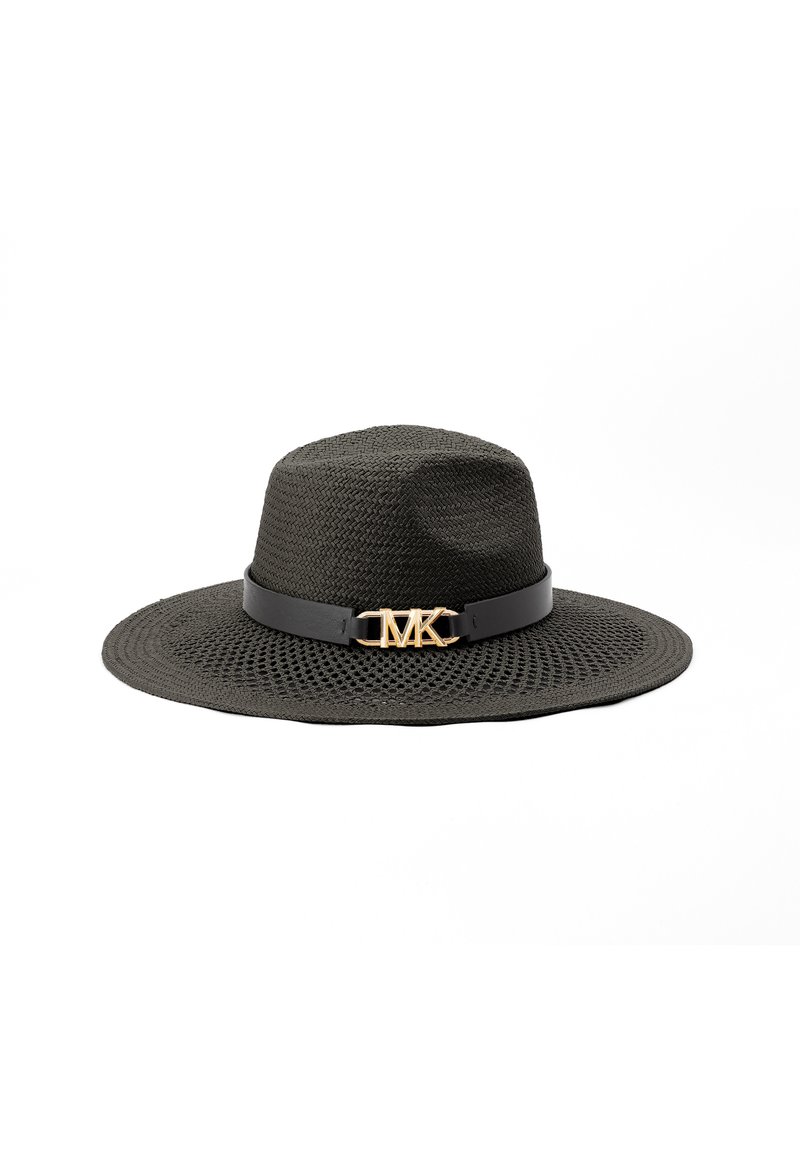 MICHAEL Michael Kors STRAW FEDORA WITH OPEN WEAVE - Hat - black ...