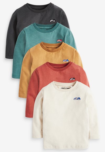 Next 3 PACK - Top s dlouhým rukávem - rust brown smile dino/hnědá ...