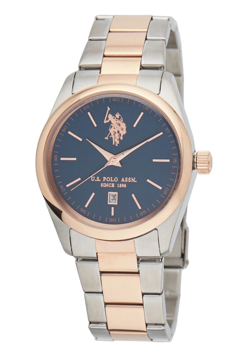 U.S. Polo Assn. AARON BAND - Uhr - rose gold blue/roségoldfarben - Zalando