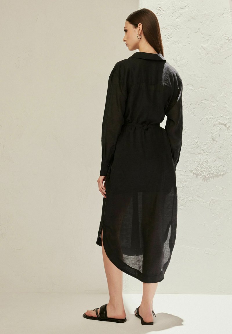 Next REGULAR FIT - Sukienka koszulowa/czarny - Zalando.pl