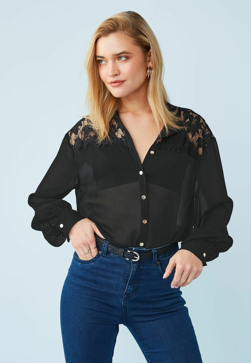 Next Long Sleeve Standard Button Down Blouse Black Zalando De